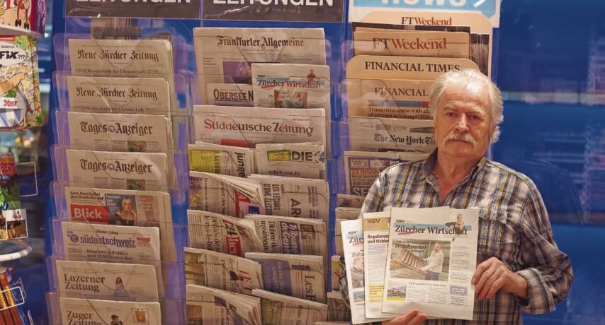 Er liest nicht, er lebt Zeitungen - Zürcher Wirtschaft